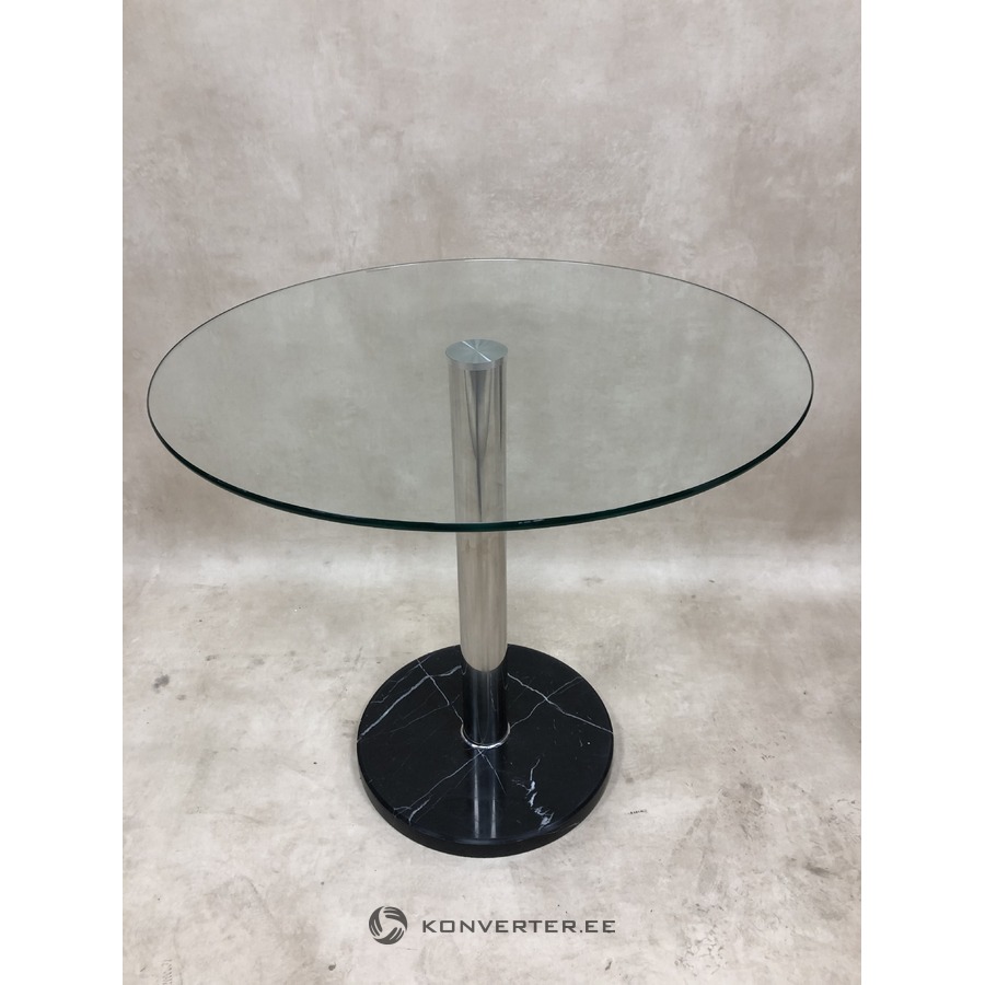 Stiklinis apvalus valgomasis stalas - Konverter Sisustuskeskus